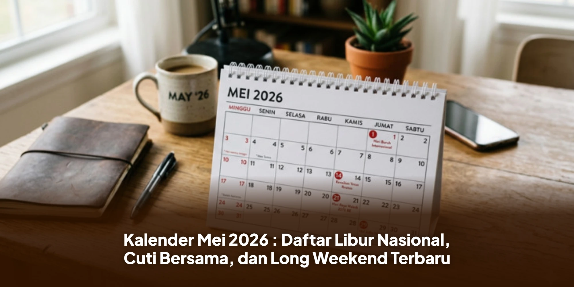Kalender Mei 2026 : Daftar Libur Nasional, Cuti Bersama, dan Long ...